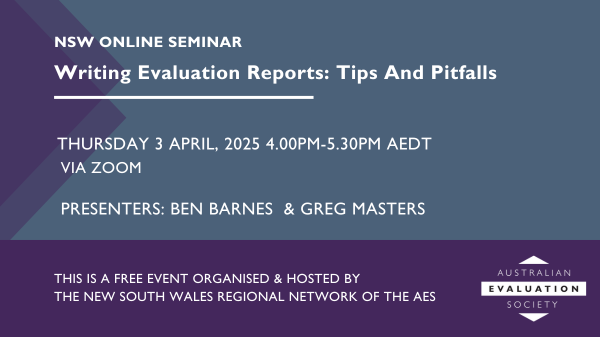 NSW Interactive Session: Writing Evaluation Reports: Tips And Pitfalls ...